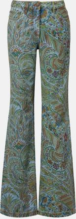 Etro Jean flare &agrave; motif cachemire