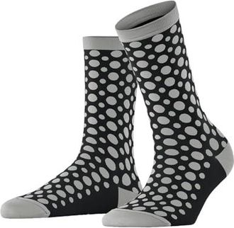 Falke Mirage Dot W So coton fantaisie 1 paire, Chaussettes Femme, Noir Black 3000, 39-42