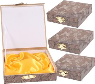 Cabilock 4st&uuml;cke Holzk&auml;stchen Vintage Mit Perlenarmband Abschlie&szlig;bar F&uuml;r Schmuck Antik Dekorativ Als Aufbewahrungsbox F&uuml;r Armb&auml;nder Und Ketten