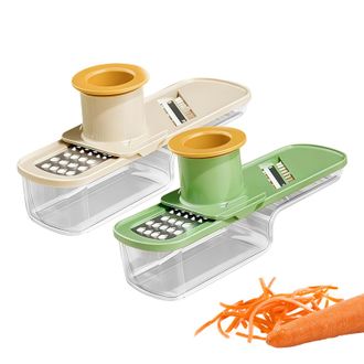 Generico Knoblauchreibe | 2-teilige Reibe mit Beh&auml;lter, Schneider mit Handschutz, f&uuml;r Knoblauch, Karotten, Kartoffeln, Zubereitung und Kochen