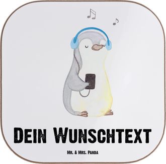 Mr. & Mrs. Panda Personalisierter Untersetzer Pinguin Bester Neffe der Welt - Personalisierte Geschenke, Filzuntersetzer, Taufe, Geschenkidee, Flaschenuntersetzer, Ker