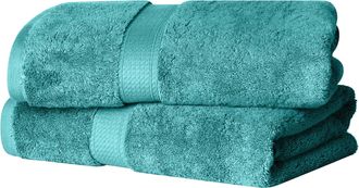 Superior Badetuch-Set aus massiver ägyptischer Baumwolle, 76,2 x 139,7 cm, türkis, 2-teilig