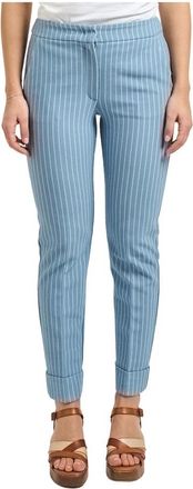 iBlues Femme, Pantalons, Bleu, Taille: 38 FR Pantalon &agrave; Rayures Verticales