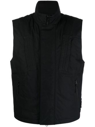 Stone Island Weste mit Rei&szlig;verschluss - Schwarz