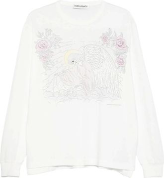 Our Legacy Homme, Sweatshirts et sweats &agrave; capuche, Blanc, Taille: M Pull &agrave; Manches Longues et Col Rond