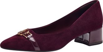 Tamaris Damen Pumps Blockabsatz bequem; MERLOT, EU 40