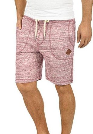 Solid SDAris Homme SweatShorts Pantalon Court Pantalon de Jogging Cordon de Serrage Poches Italiennes Mélange de Coton Regular Fit, Taille:L, Couleur:Wine R
