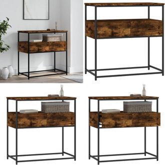 vidaXL Konsolentisch R&auml;uchereiche 75x40x75 cm Holzwerkstoff - Konsolentisch - Flurtisch - Wohnzimmerstil - Sideboard - Regal - Home & Living