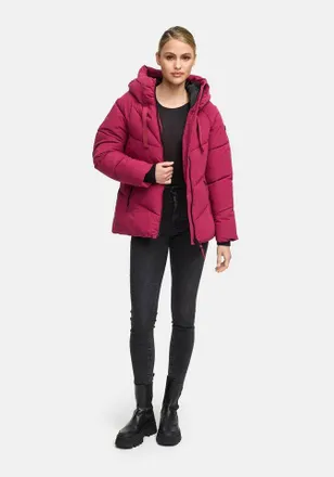 Marikoo Winterjacke Kwamee Schr&auml;g gesteppte Winterjacke mit fester Kapuze