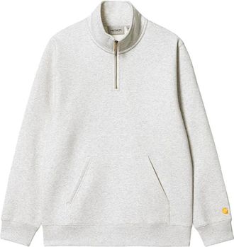 Carhartt Work in Progress Homme, Sweatshirts et sweats &agrave; capuche, Gris, Taille: S Chase Neck Zip Sweat