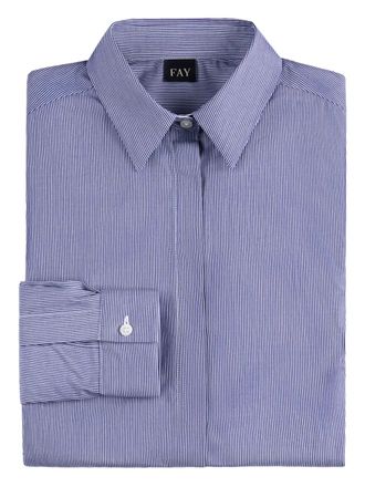 Fay chemise cintr&eacute;e &agrave; rayures - Bleu