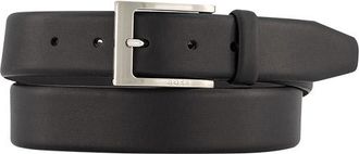 HUGO BOSS Herren Gürtel schwarz Glattleder