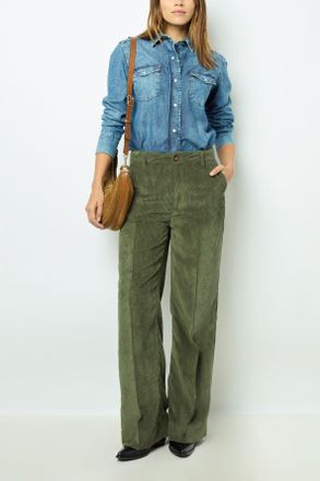 Gerard Darel Pantalon en velours c&ocirc;tel&eacute; - NOEMIE - Vert