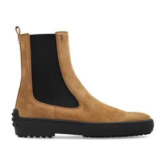 Tod's Femme, Chaussures, Brun, Taille: 39 1/2 EU Bottines en Daim