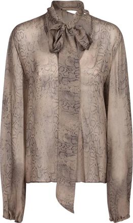 Federica Tosi Femme, Blouses et Chemises, Multicolore, Taille: 40 FR Bow Blouse