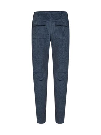 Etro Mens Corduroy Trousers Blue Wool