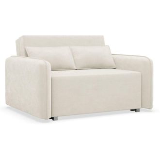 Selsey Selsey Duelia - Schlafsofa 2-Sitzer mit Bettkasten, Chenille hydrophob, Creme