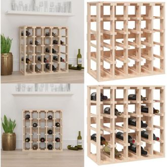 vidaXL Vidaxl - Weinregal 58,5x33x60,5 cm Massivholz Kiefer - Weinregal - Weinregale - Home & Living - Braun