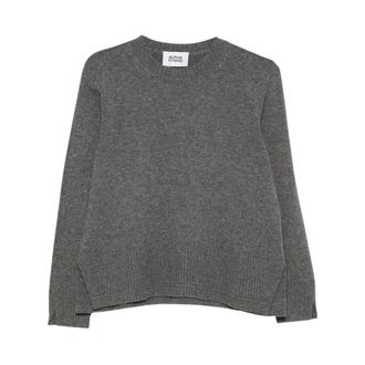 Alpha Studio Rundhals-Pullover - - Knitwear - Damen - Grau - M