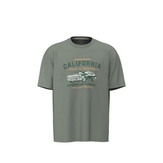 Guess T-shirt droit col rond imprim&eacute; en coton