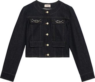 Oltre Denim Jacket - - Jackets - Damen - Blau - 4XL