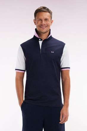 Eden Park Maillot &Agrave; Manches Courtes En Jersey De Coton Blanc Coupe Droite Broderies Noeud Papillon