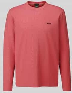HUGO BOSS Regular Fit Langarmshirt aus Baumwoll-Mix Modell Tee Long
