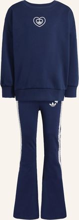 adidas Originals Adidas Originals Adidas Disney Crew Flared Leggings Set blau