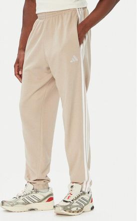 adidas Jogginghose Essentials 3-Stripes French Terry Tapered Cuffed KY4196 Beige Regular Fit