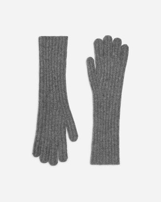 Arket Lange Wollhandschuhe -Grau