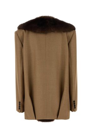Valentino Garavani Fur-Collar Wool Blazer