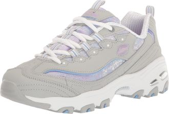 Skechers Damen Dlites-Splendid Journey Sneaker, Lgmt Light Grey Multicolor, 37.5 EU