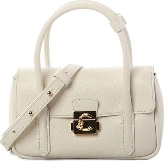 Coccinelle Femme, Sacs, Blanc, Taille: ONE Size Mini Sac Grained