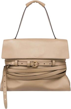 Moschino Femme, Sacs, Beige, Taille: ONE Size Tie Me Bag Medium