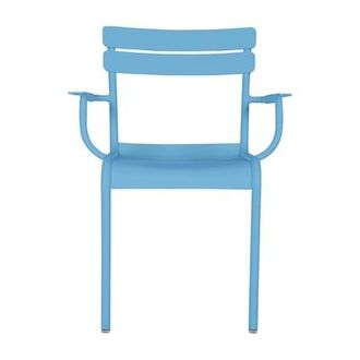 Fermob Fauteuil empilable Luxembourg - Bleu - Aluminium - Designer Frédéric Sofia