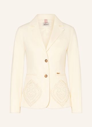 Luis Trenker Jacquard-Blazer Luregla weiss
