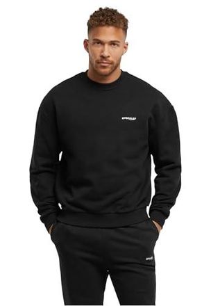 Mister Tee Up0004-upscale Core EMB Oversize Crewneck Sweater, Noir, XL Homme