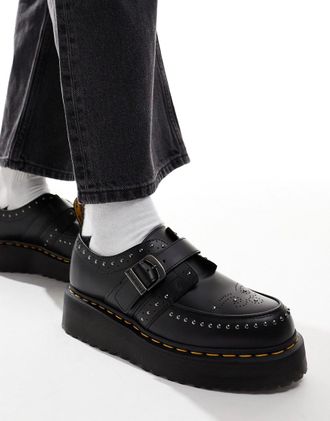 Dr. Martens Ramsey Quad - Monk-Schuhe aus Leder in Schwarz