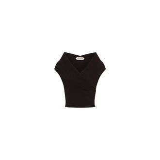 Alberta Ferretti Femme, Tops, Noir, Taille: 38 FR Chemise en Laine Stretch