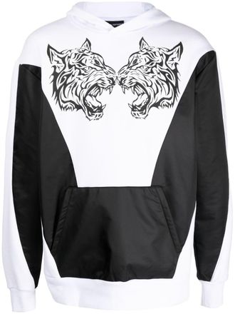 Plein Sport Hoodie mit Tiger-Print - Weiß