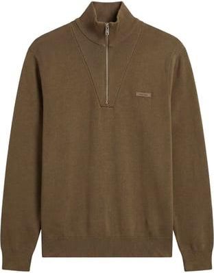 Calvin Klein Pull droit &agrave; col montant zipp&eacute;