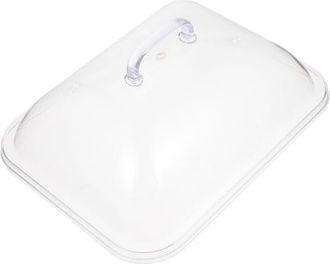Garneck Cloche à Gâteau Carrée 31x24cm en Acrylique Transparent Poignée pour Desserts Et Fruits Couvercle Alimentaire pour Pique- Et