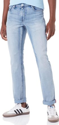 Timezone Herren Slim EduardoTZ, Aqua Blue Wash, 36W / 30L EU