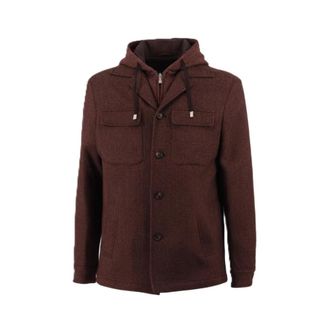 Eleventy Kurze Jacke mit Knopfleiste - - Jackets - Herren - Rot - 2XL