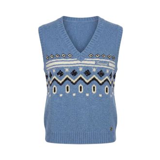 Trussardi Gilet en maille sans manches col V - Homme - Pulls - Bleu - Taille: XS