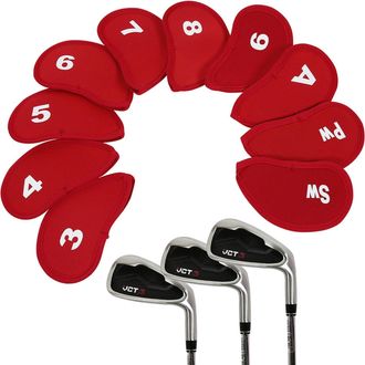 Generic Golfschl&auml;ger-Schl&auml;gerkopfh&uuml;llen-Set - 10-teilige Kollektion mit bestickten Etiketten, Schutzh&uuml;llen f&uuml;r Driver und Fairway-Eisen | Zubeh&ouml;rpaket f&uuml;r Her