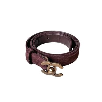 Chanel Ceinture &agrave; boucle CC Pre-owned - Femme - Pre-owned - Brun - Taille: ONE Size