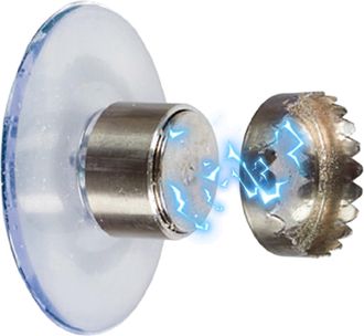 Generic Seifenhalter mit Saugnapf - Magnetischer Seifenhalter f&uuml;r Dusche, Wandmontage-Seifentablett-Haken f&uuml;r Badezimmer - Edelstahl, Rund, Single Attribute