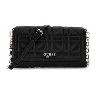 Guess Assia Umh&auml;ngetasche mit &Uuml;berschlag-Organizer - - Bags - Damen - Schwarzk - ONE SIZE