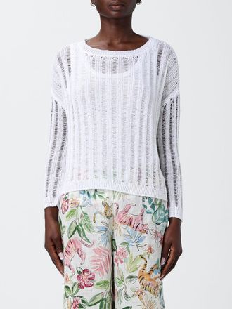 120% Lino Pull Femme couleur Blanc